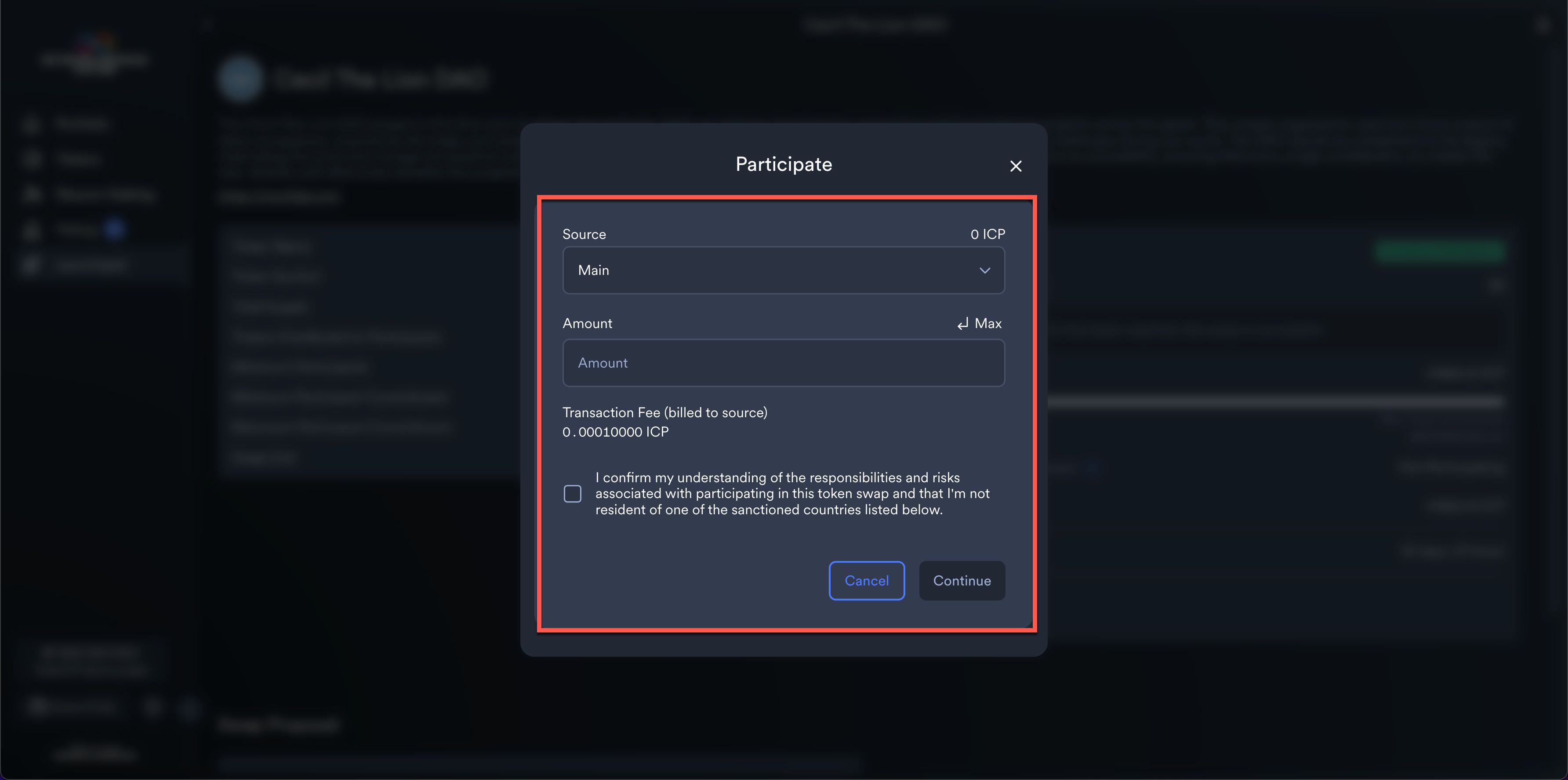 How do I participate in a swap? – DFINITY